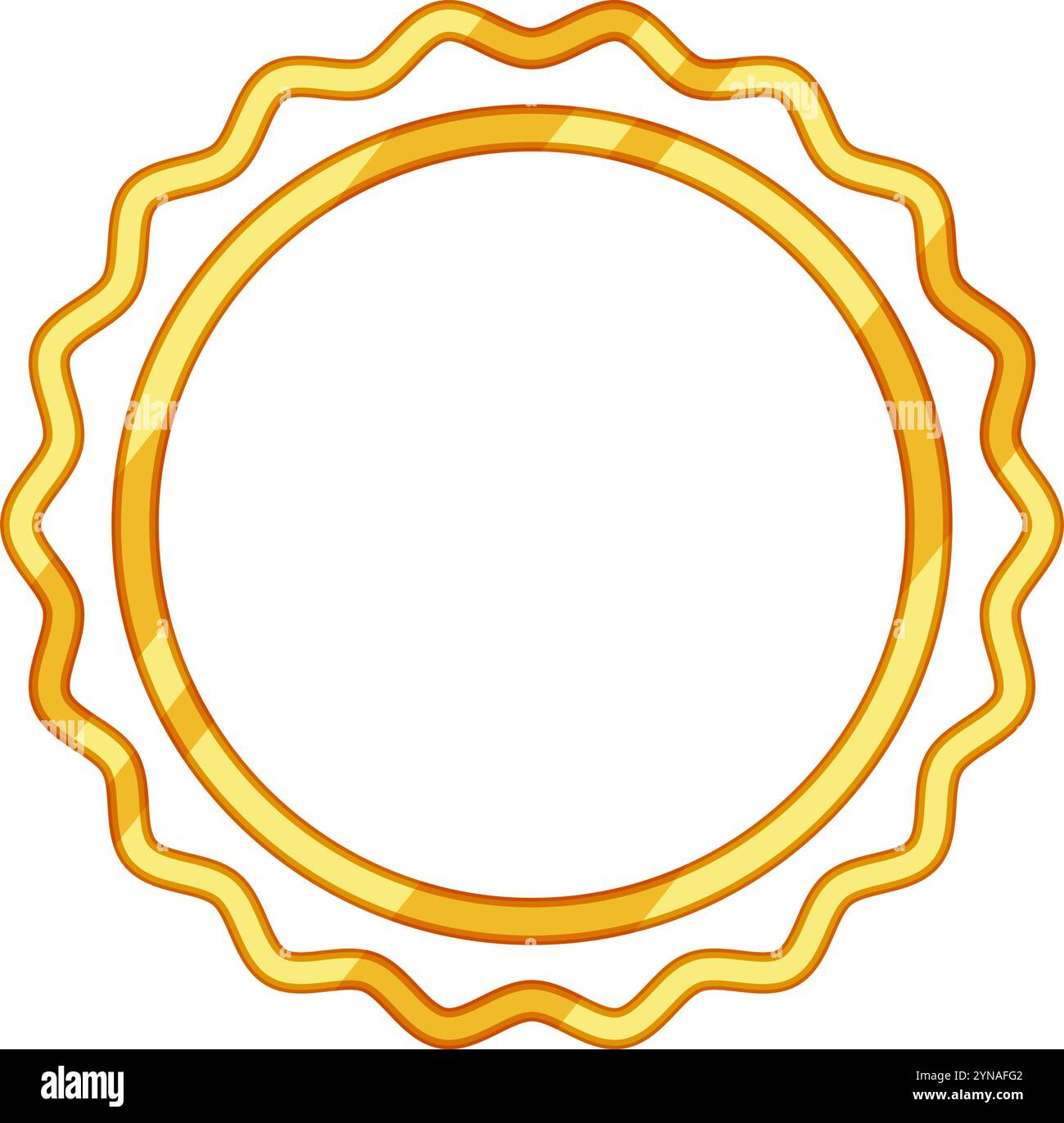 lavish badge golden luxury cartoon vector illustration Stock Vector ...