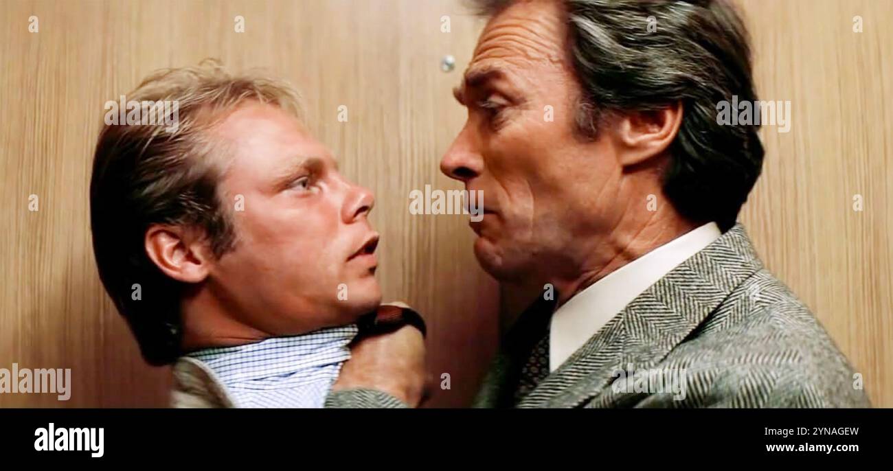 SUDDEN IMPACT 1983 Warner Bros. film with Clint Eastwood at right as ...