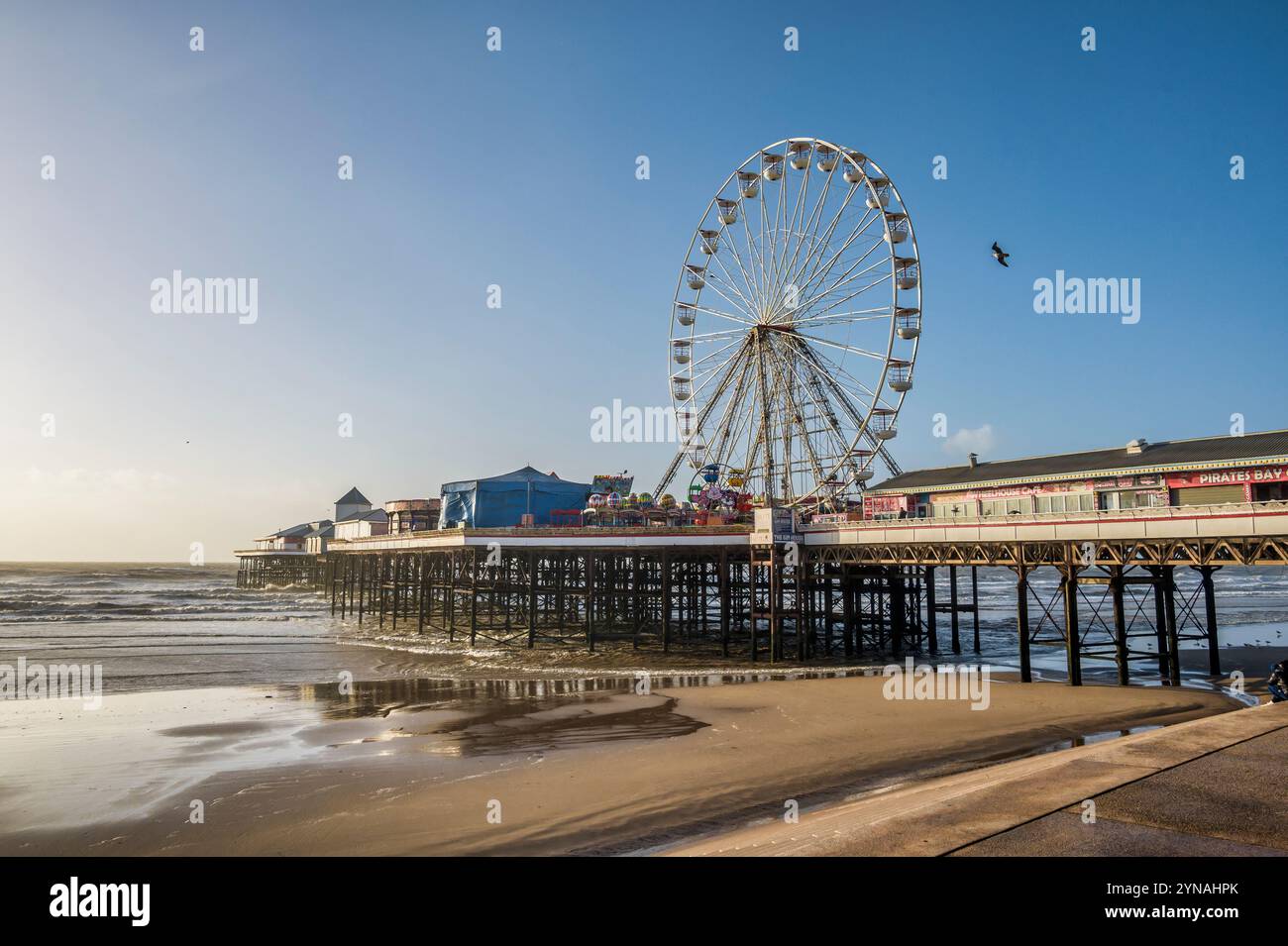 The image is of Blackpool Central Pier with Ferris Wheel opposite ...