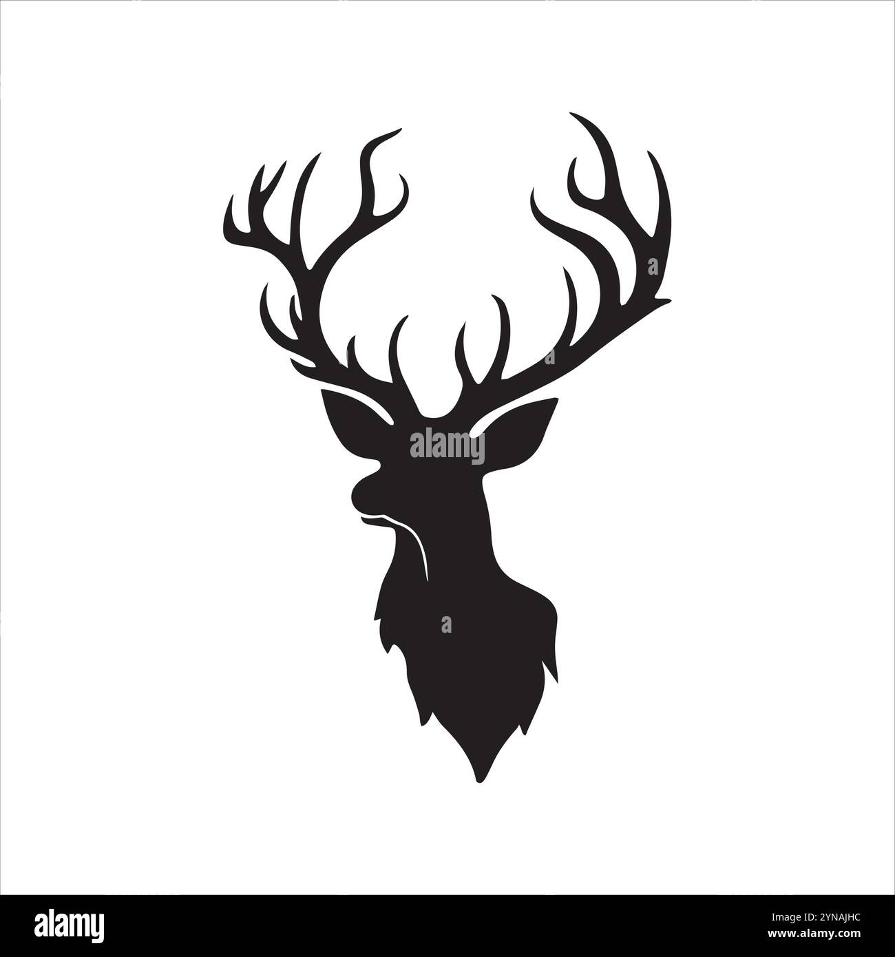 Deer head silhouette vector illustration Stock Vector Image & Art - Alamy