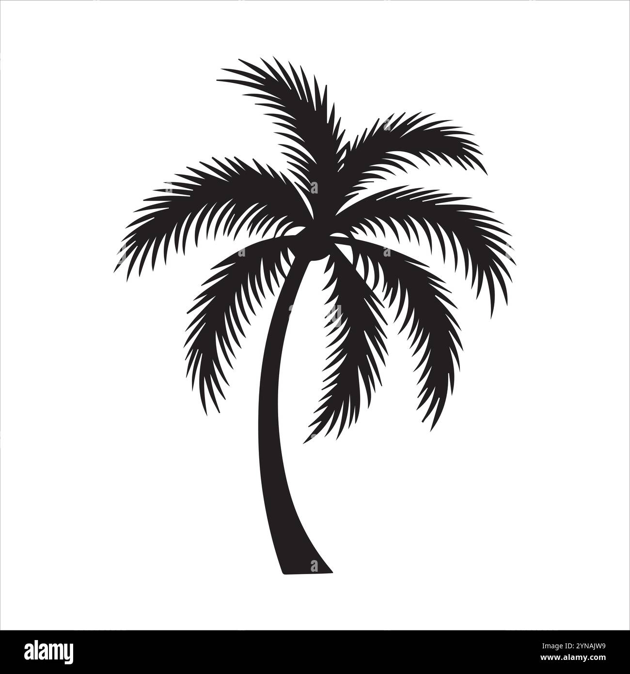 Palm tree silhouette vector illustration Stock Vector Image & Art - Alamy