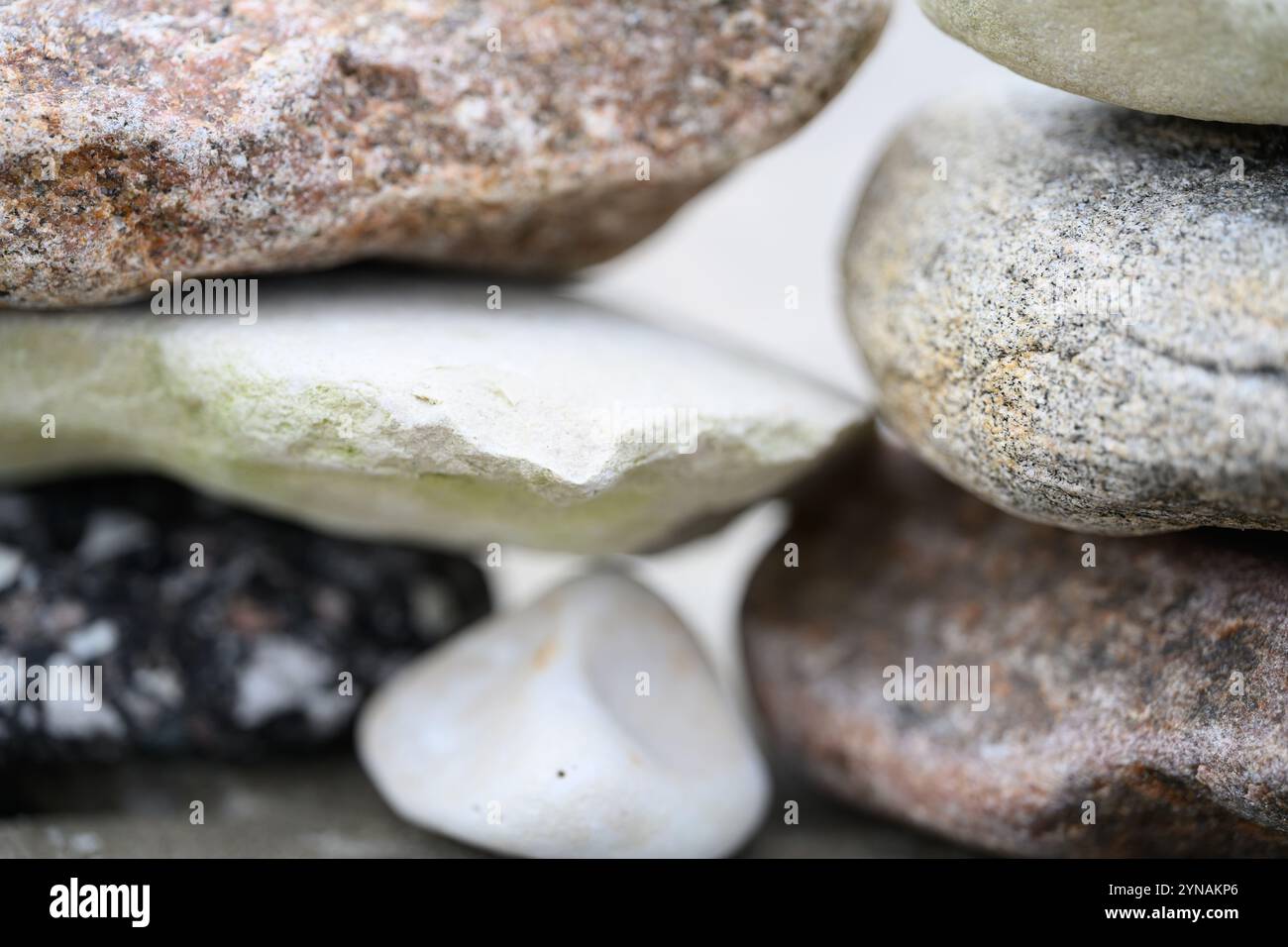 Pile of stones at coast in Denmark Stock Photo - Alamy