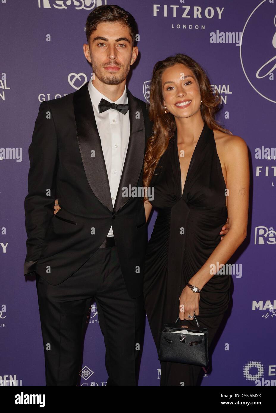 London, UK. 28th Oct, 2024. Kai Havertz and Sophia Havertz attend the ...