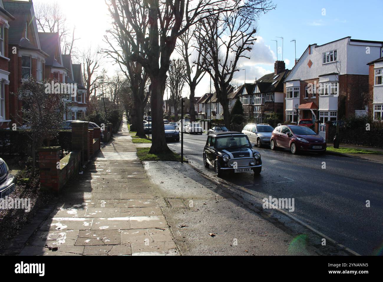 Residential road in Chiswick Stock Photo - Alamy
