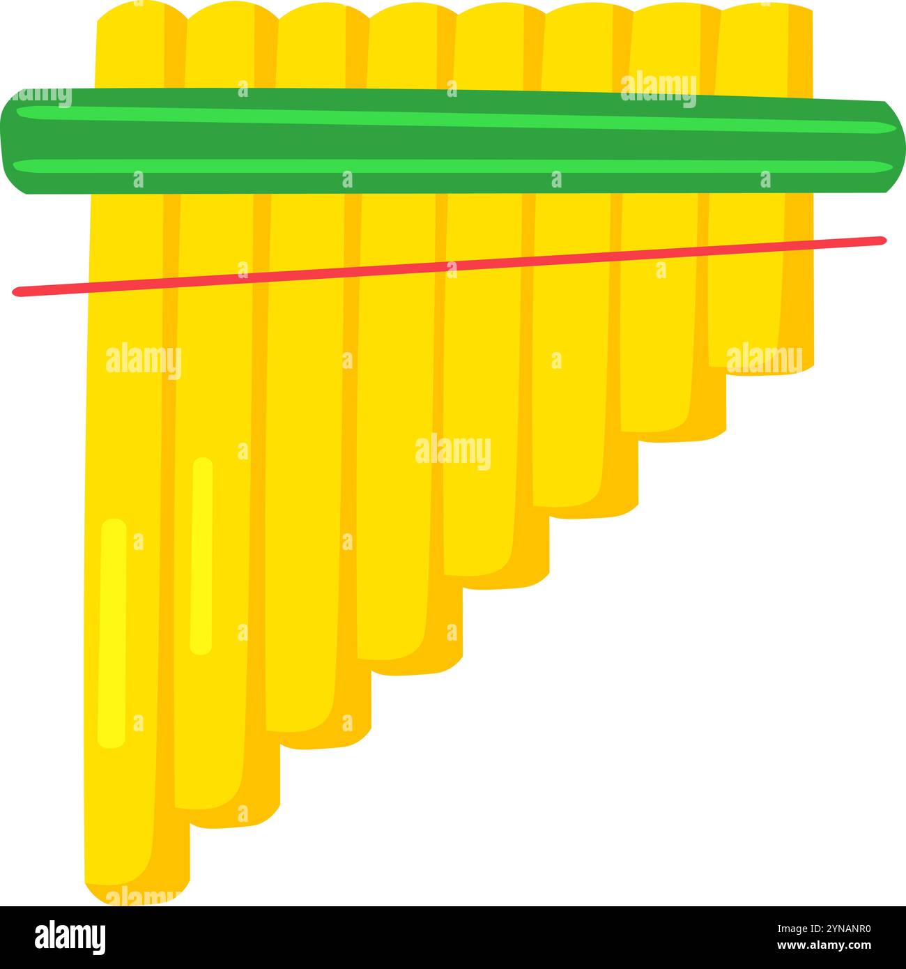 Flute traditional wind musical instrument. Element of Hispanic holiday ...