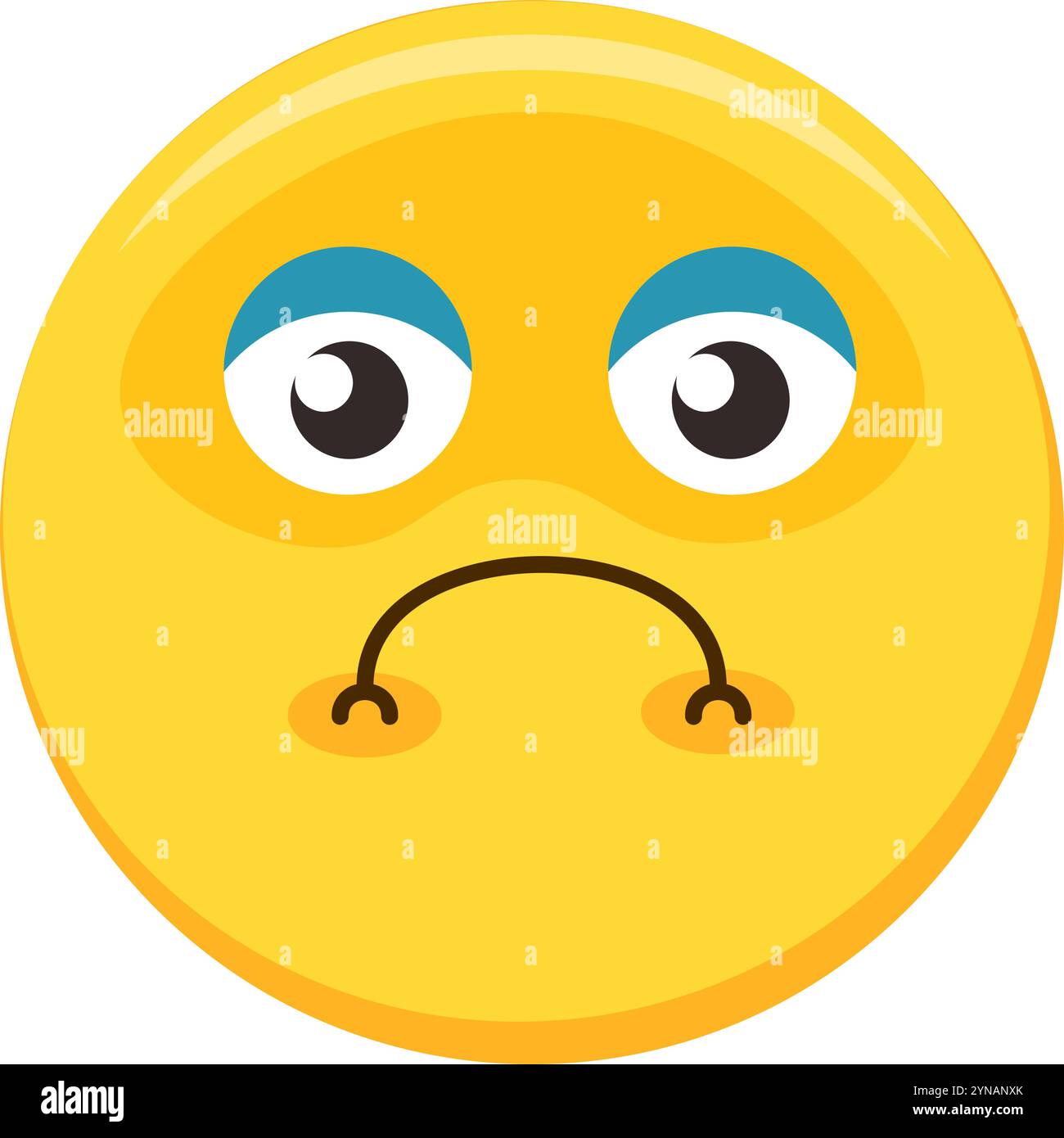 Disappointed, sad emoji facial expression, frustrated emoticon icon ...