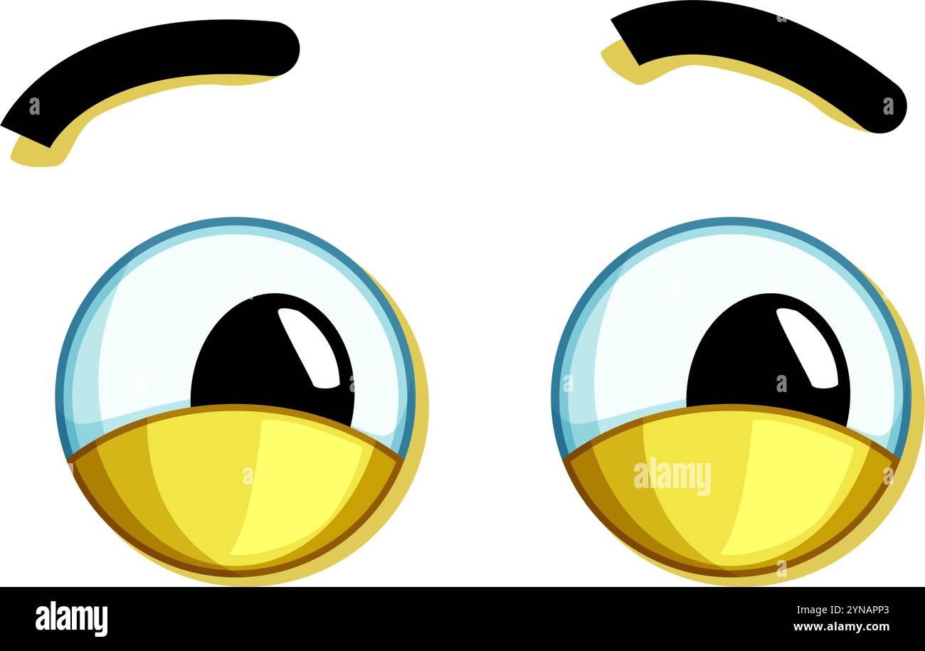 stare eye emotions cartoon vector illustration Stock Vector Image & Art ...