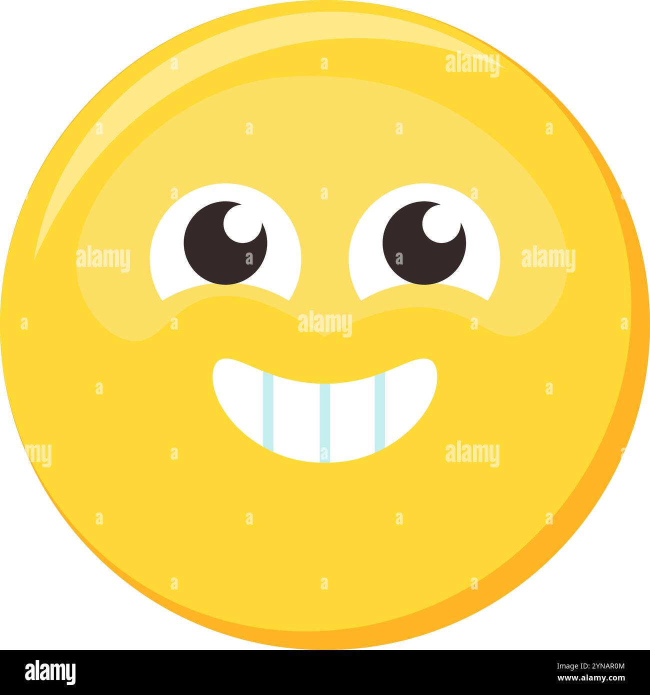 Playful sly emoji facial expression. Colorful vector grinning emoticon ...