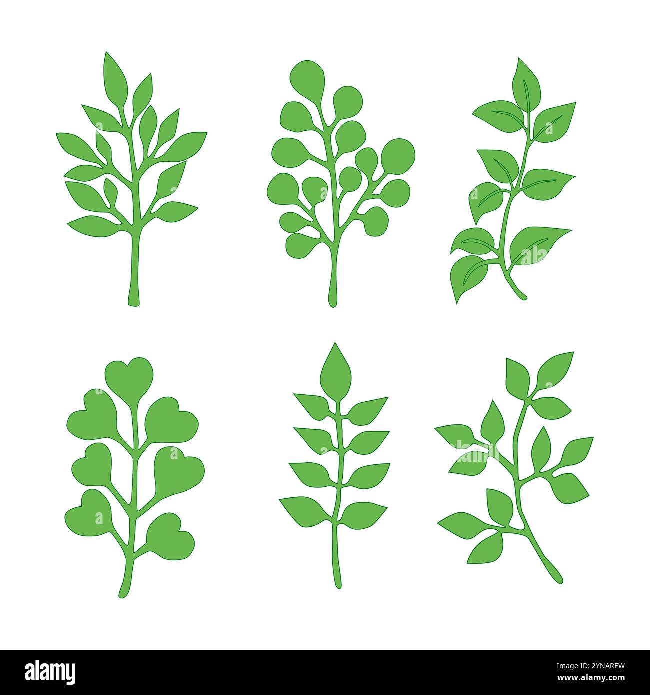 Varied leaves Stock Vector Images - Alamy