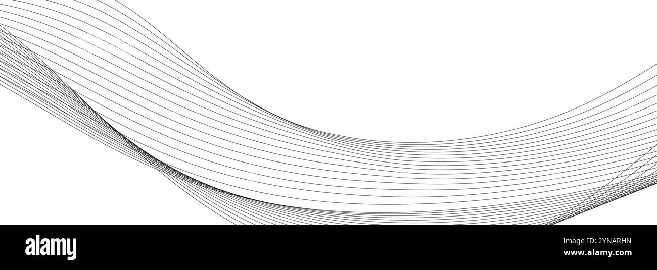abstract curved lines of fluid motion. Vector illustration Stock Vector ...
