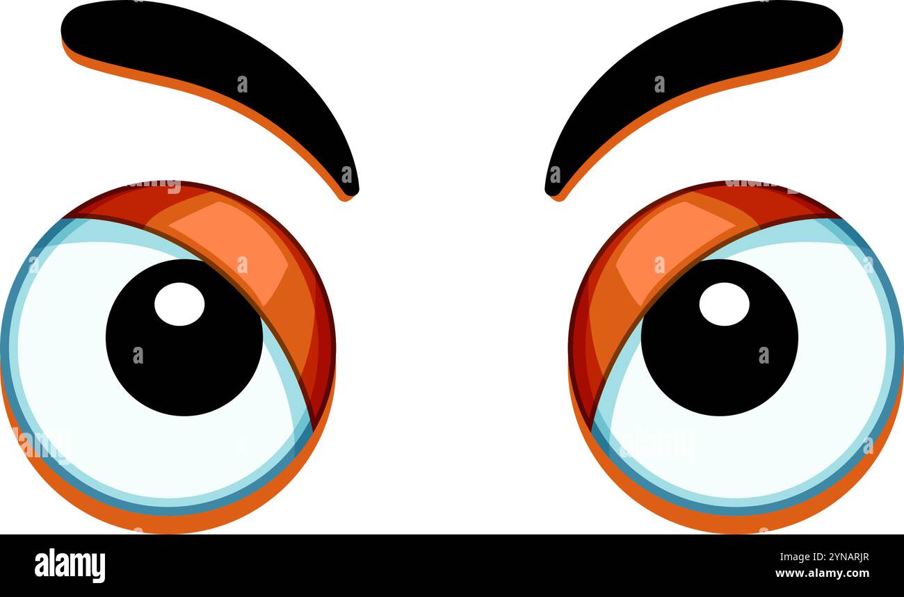 fear eye emotions cartoon vector illustration Stock Vector Image & Art ...