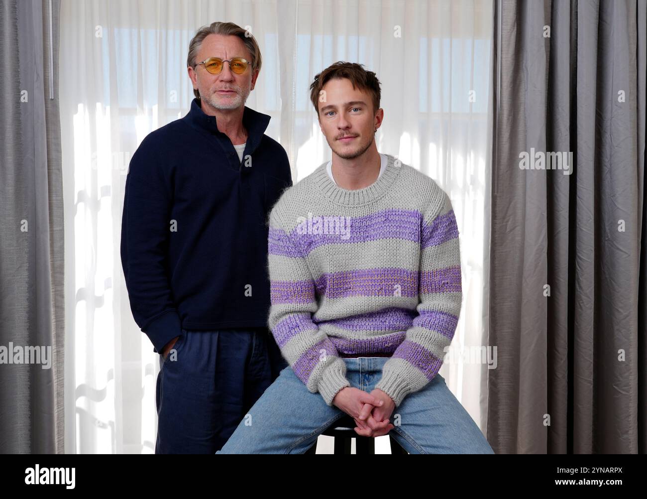 Daniel Craig, left, and Drew Starkey, cast members in the film "Queer ...