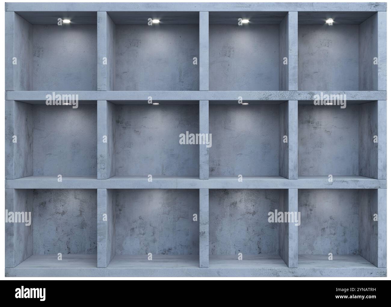 Wall background of furniture showcase shelves Stock Photo - Alamy