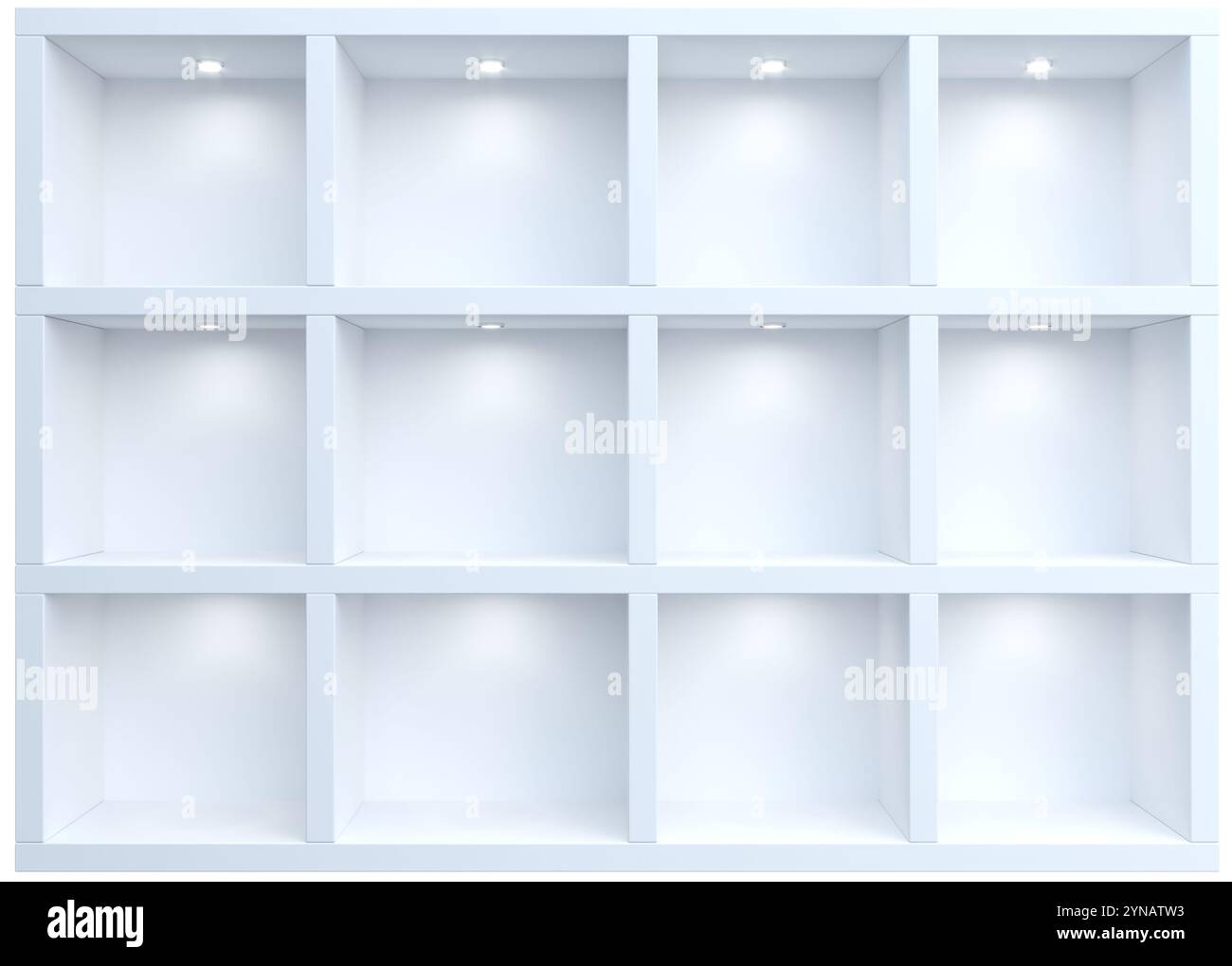 Wall background of furniture showcase shelves Stock Photo - Alamy