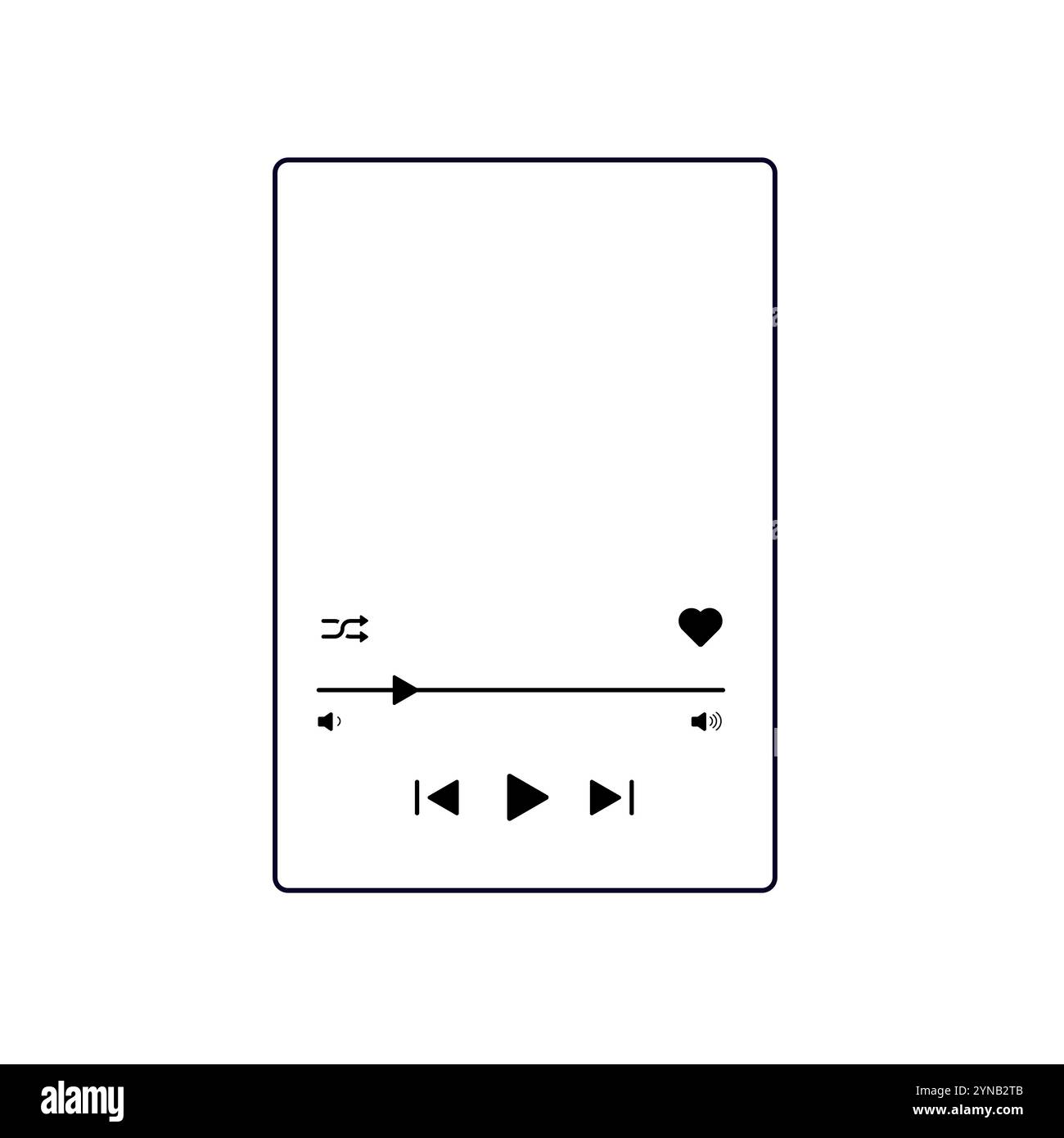 Colorful music player UI with track and album navigation Stock Vector ...