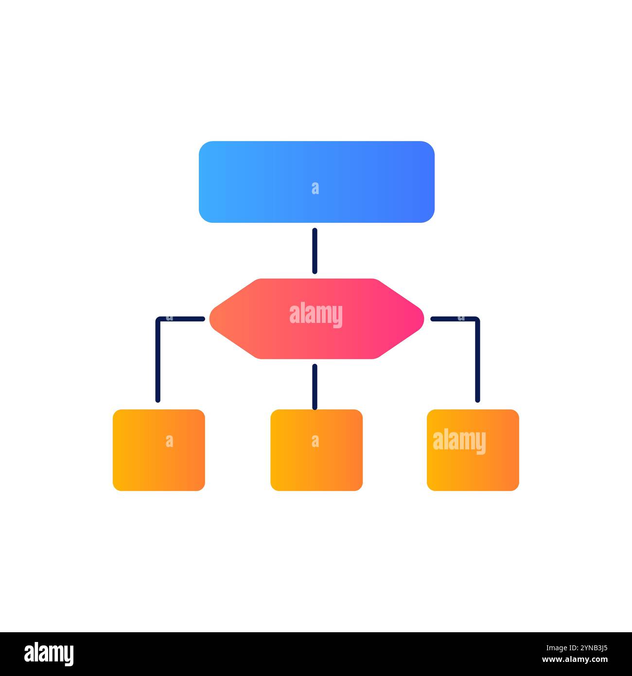 Colorful flowchart for data, teamwork, and management layout Stock ...