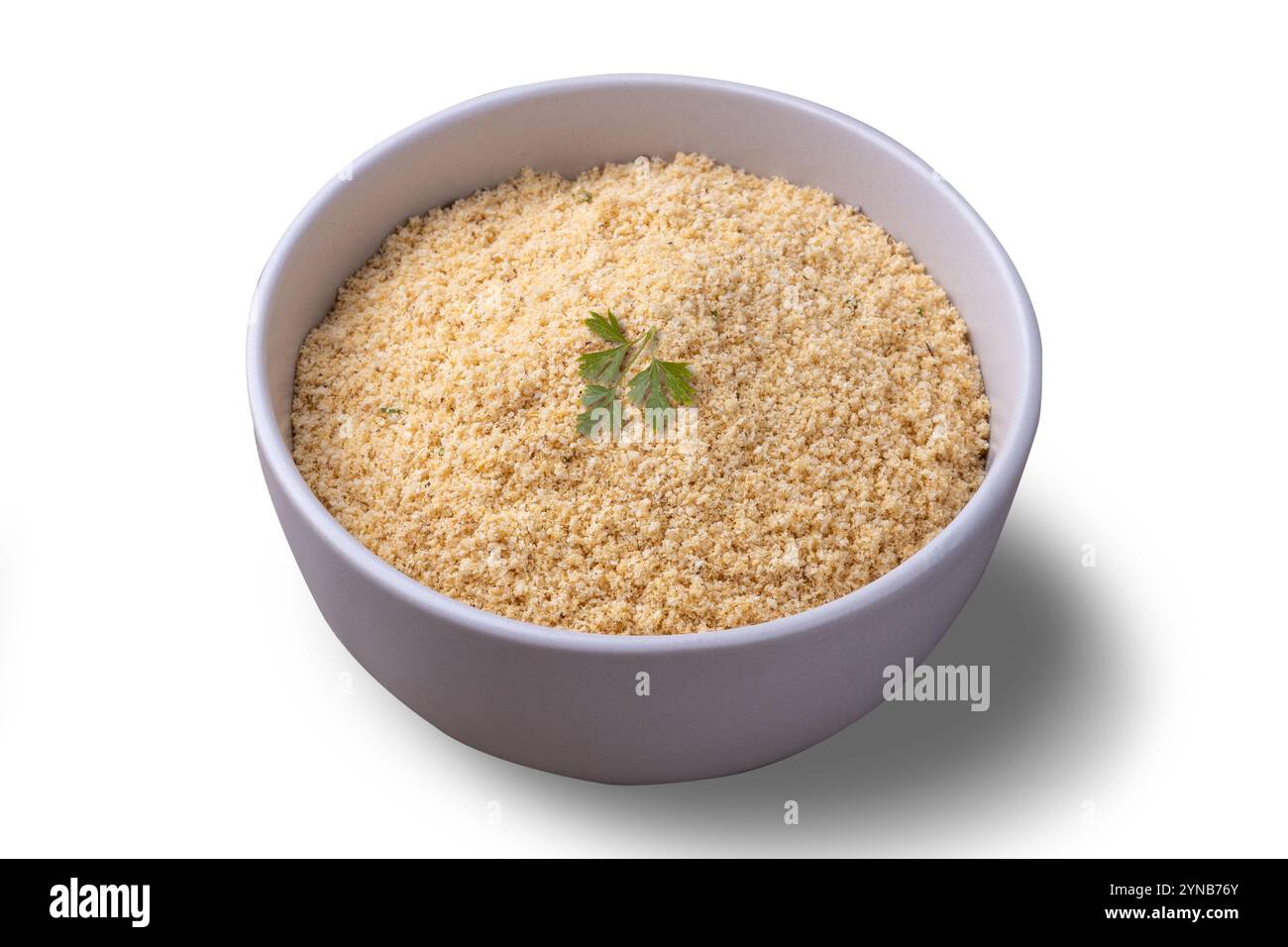 Farofa, typical brazilian manioc flour side dish, isolated over white ...