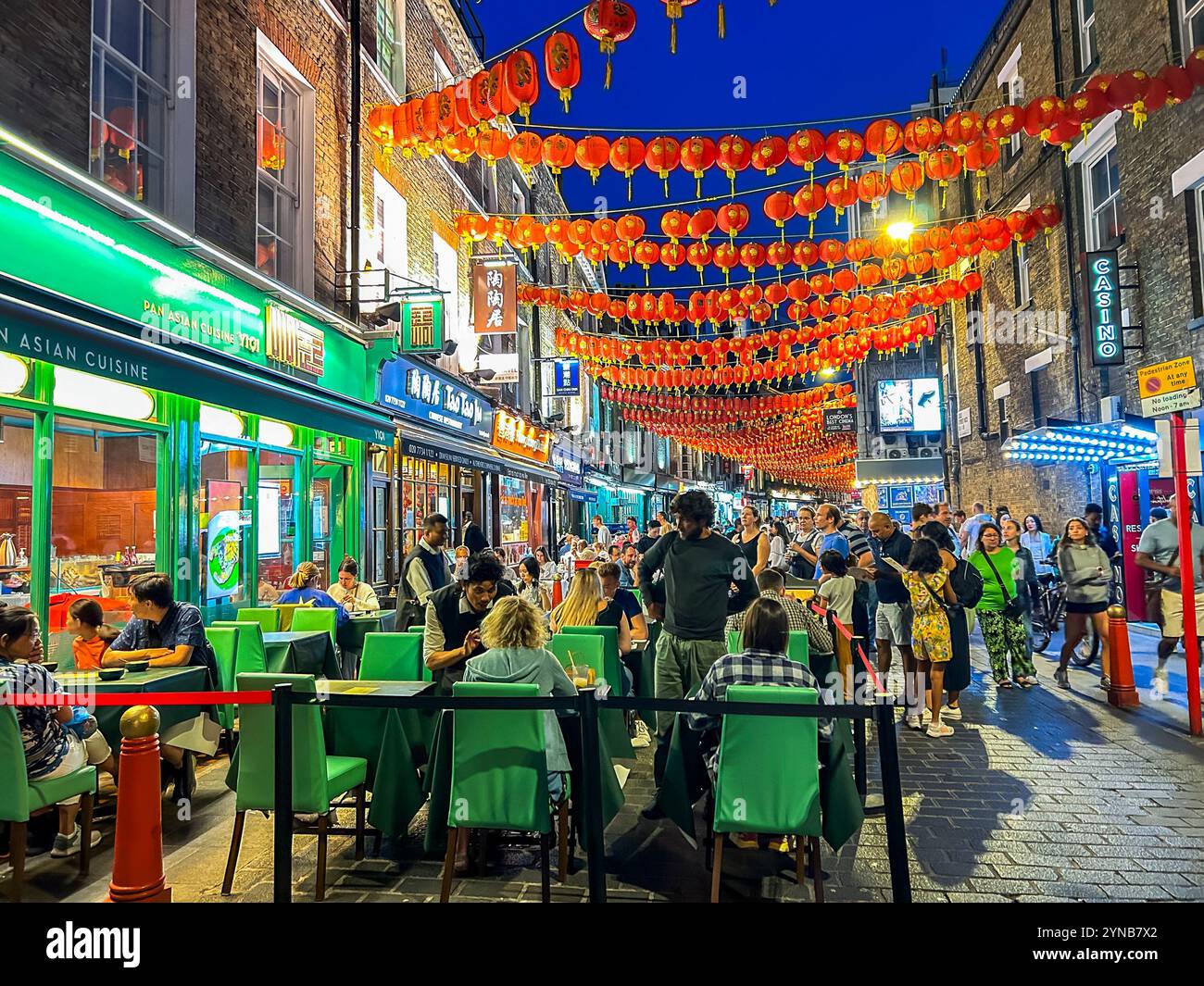 London, England, Large Crowd People, Tourists, Visiting Chinatown ...