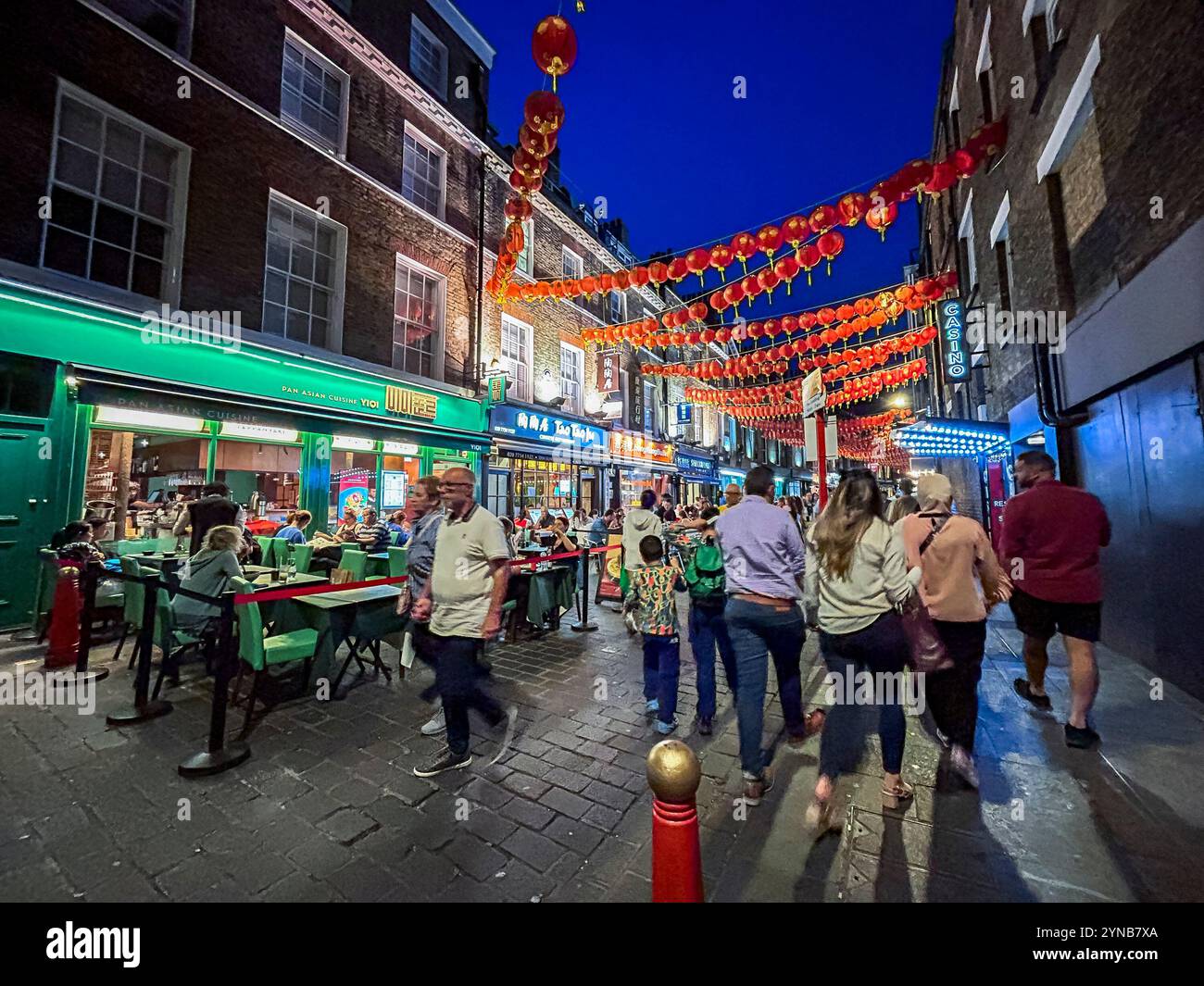 London, England, Large Crowd People, Tourists, Visiting Chinatown ...