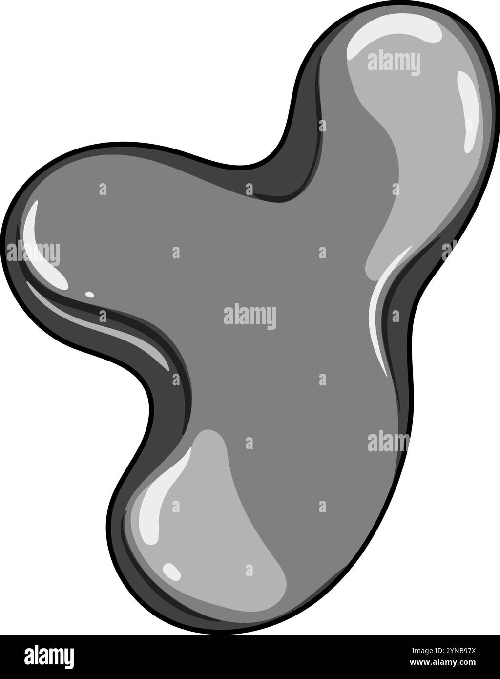 surface metal liquid shapes cartoon vector illustration Stock Vector ...