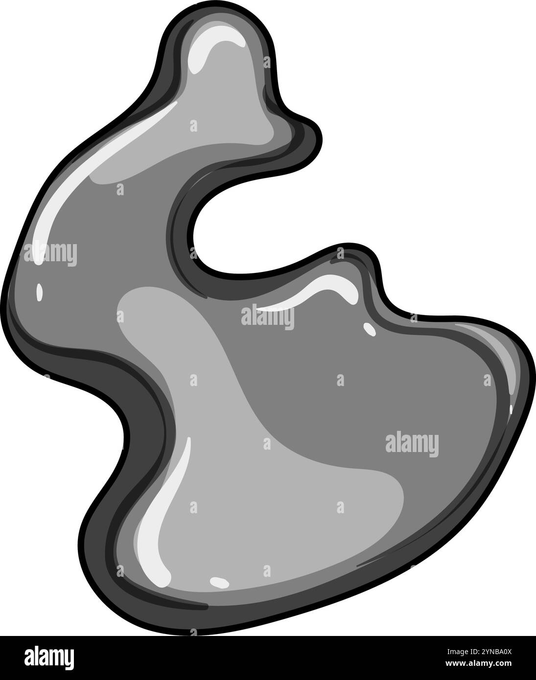 flow metal liquid shapes cartoon vector illustration Stock Vector Image ...