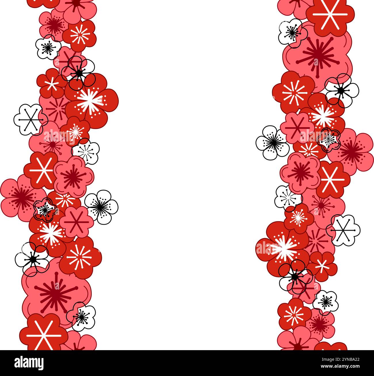 Red Flower Border Clipart