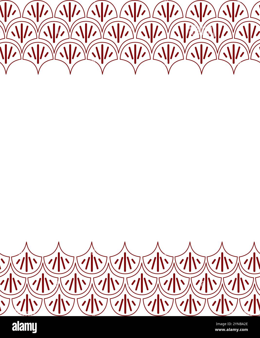 Traditional Chinese decorative element seamless border frame. Vector ...