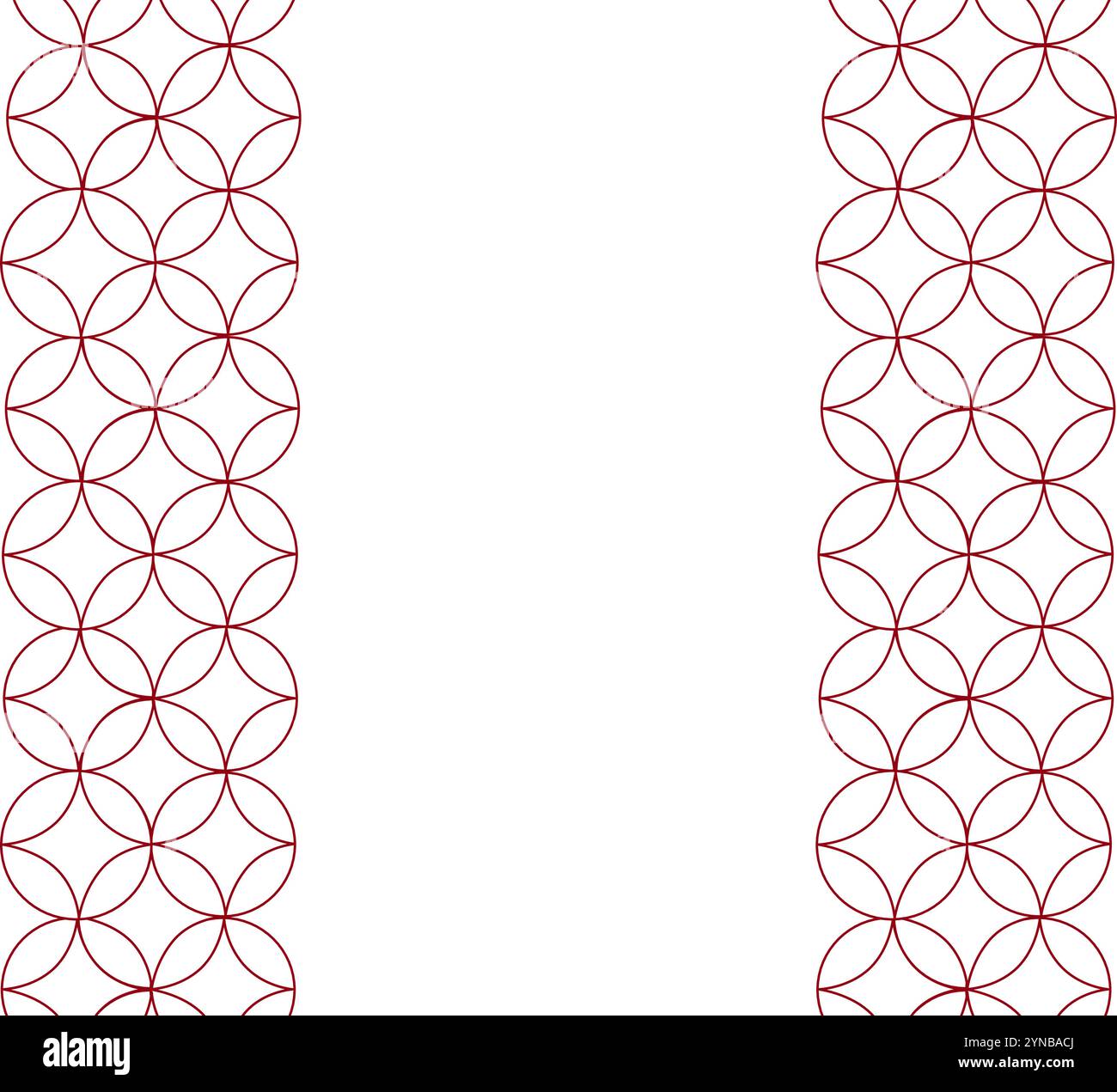 Chinese circle element seamless vertical border frame pattern vector ...