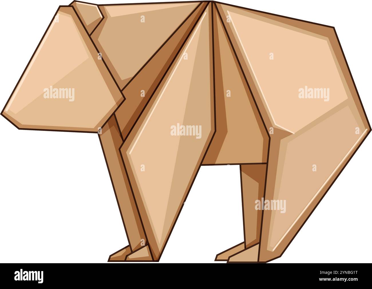 dragon origami animals cartoon vector illustration Stock Vector Image ...