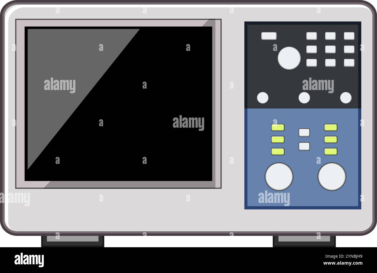 signal oscillograph cartoon vector illustration Stock Vector Image ...