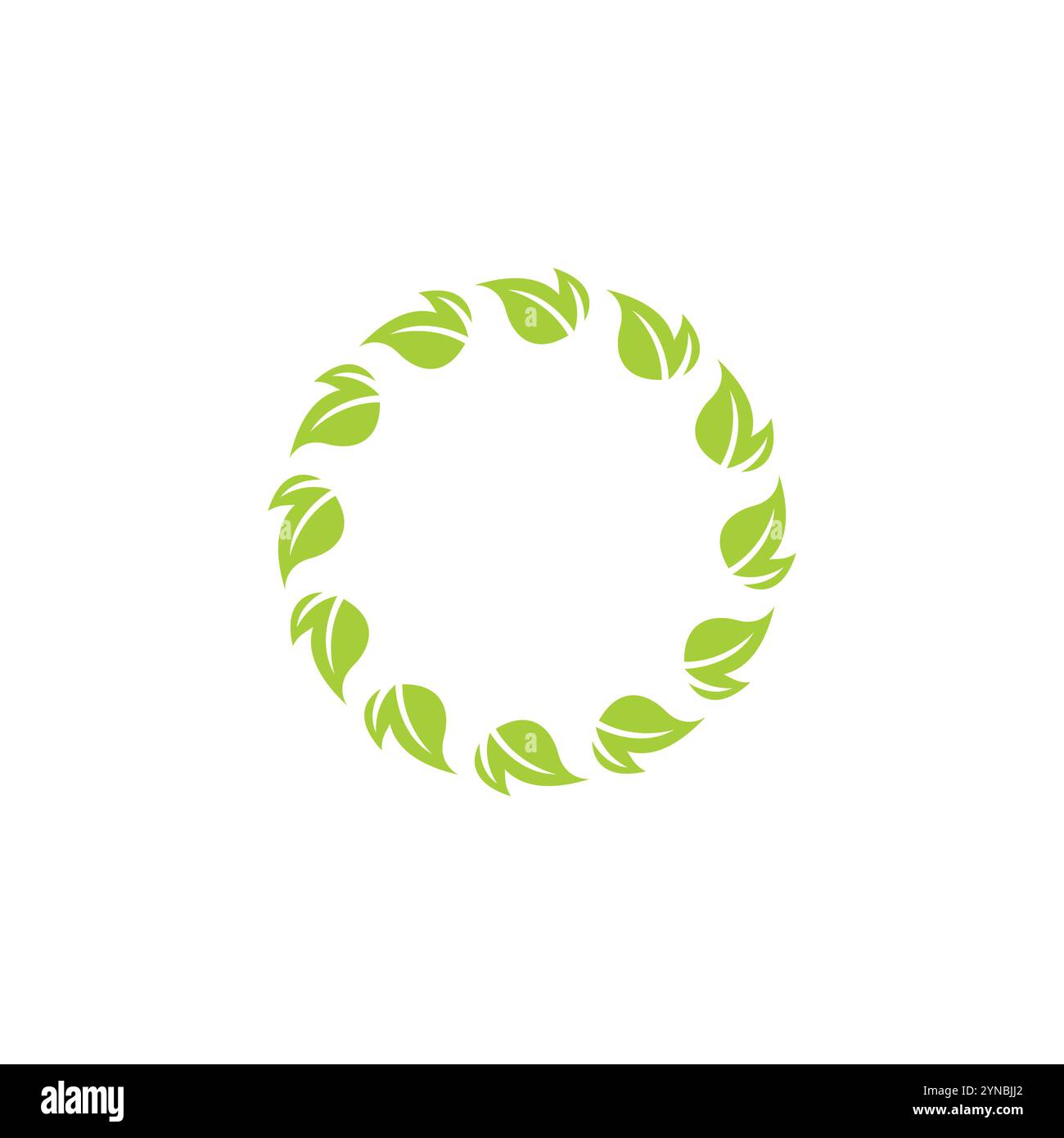 circle leaf logo design vector template. organic icon Stock Vector ...