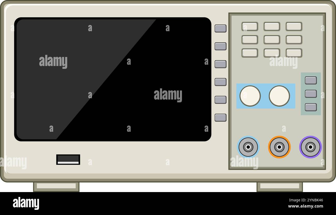 measurement oscillograph cartoon vector illustration Stock Vector Image ...
