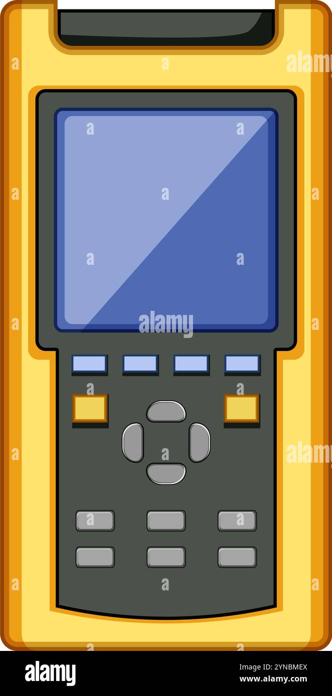 electronics oscillograph cartoon vector illustration Stock Vector Image ...