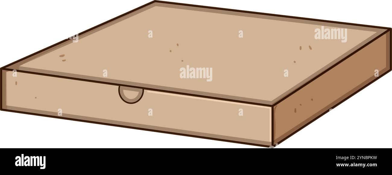 cardboard pizza box cartoon vector illustration Stock Vector Image ...