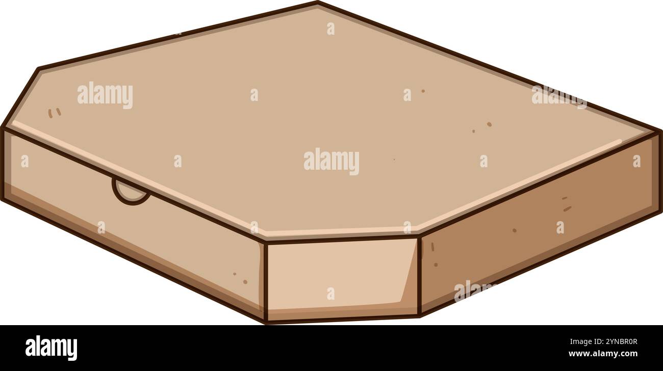 greaseproof pizza box cartoon vector illustration Stock Vector Image ...
