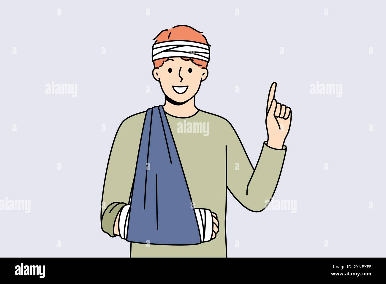 Injured young man after Stock Vector Images - Alamy