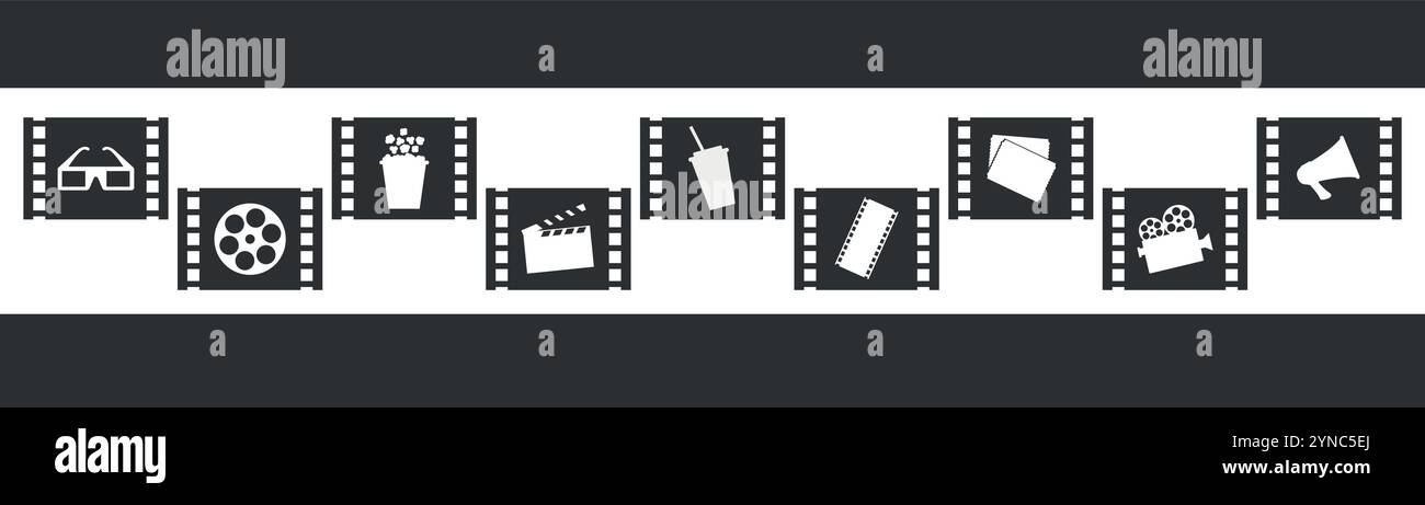 Movie frames art Black and White Stock Photos & Images - Alamy