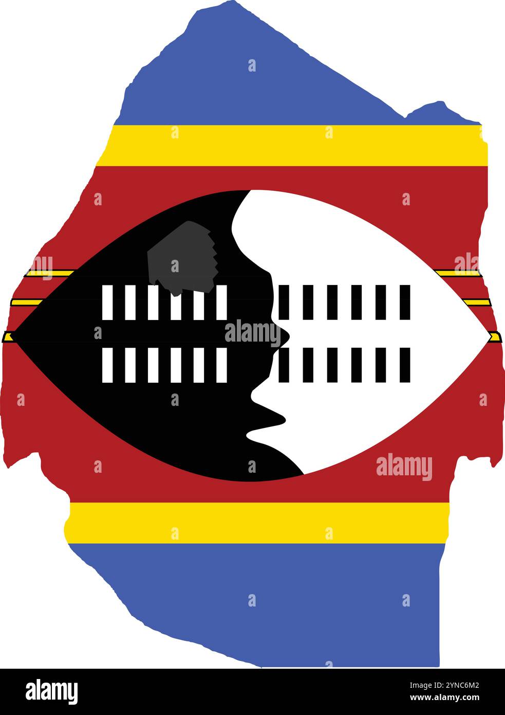 Eswatini Flag in Map, Eswatini Map with Flag, Country Map, Eswatini ...