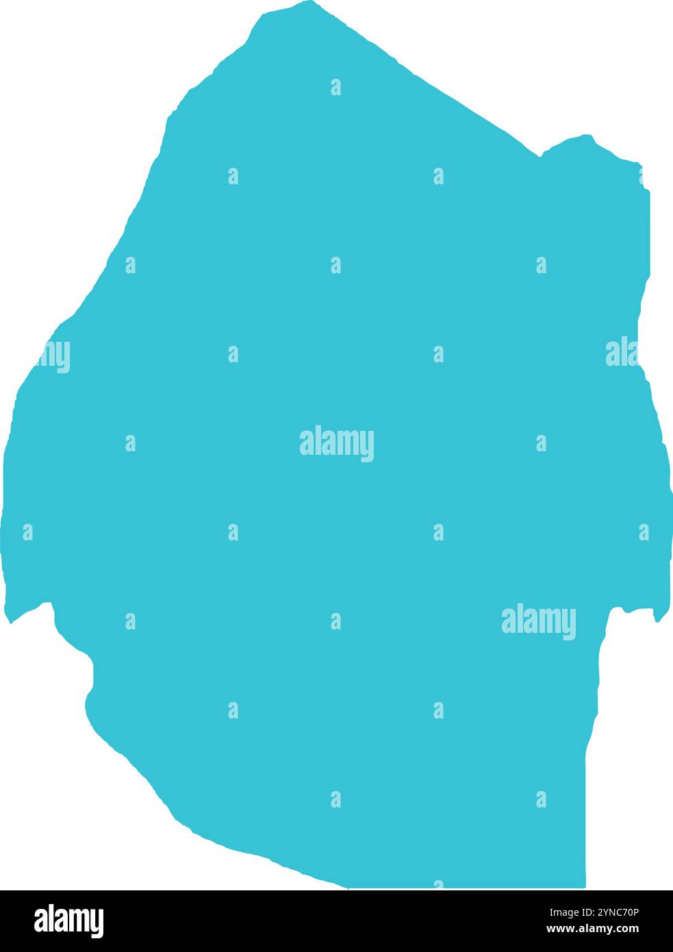 Eswatini MAP in Blue, Country Map, Eswatini, Border Map, Border line of ...