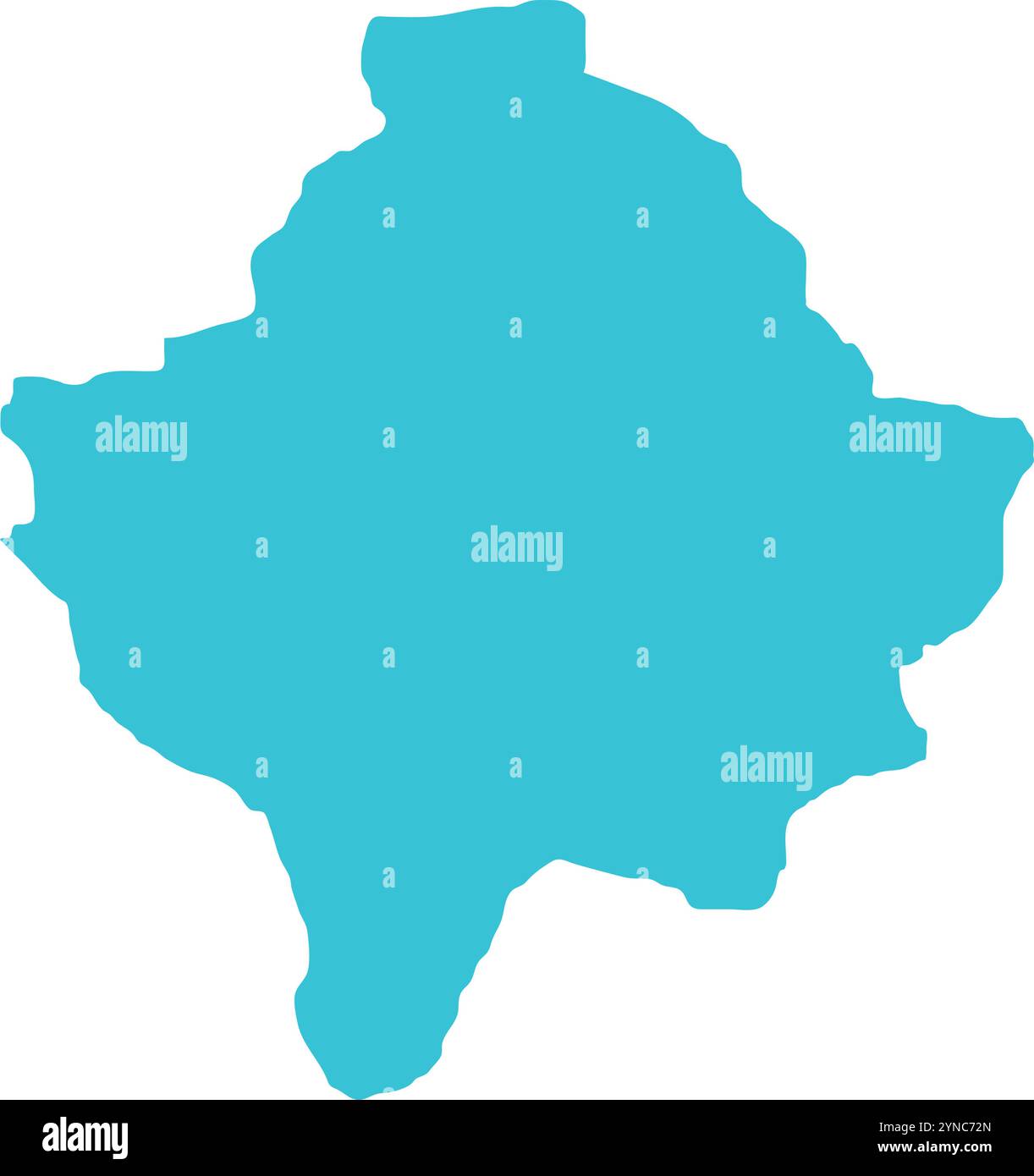 Kosovo MAP in Blue, Country Map, Kosovo, Border Map, Border line of Kosovo, Geographic Map Stock ...