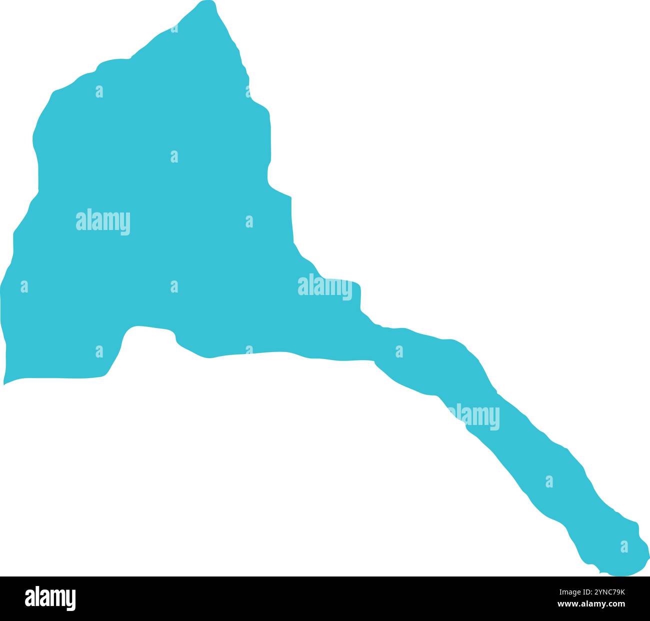 Eritrea MAP in Blue, Country Map, Eritrea, Border Map, Border line of Eritrea, Geographic Map ...