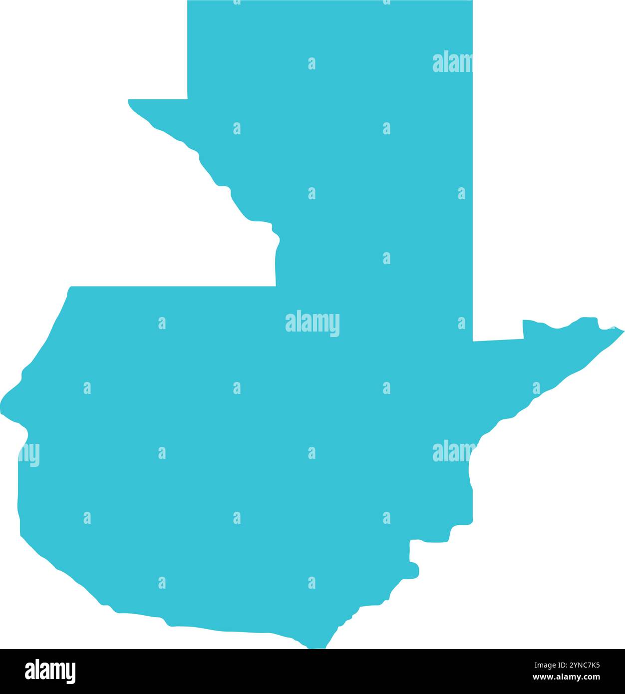 Guatemala MAP in Blue, Country Map, Guatemala, Border Map, Border line ...