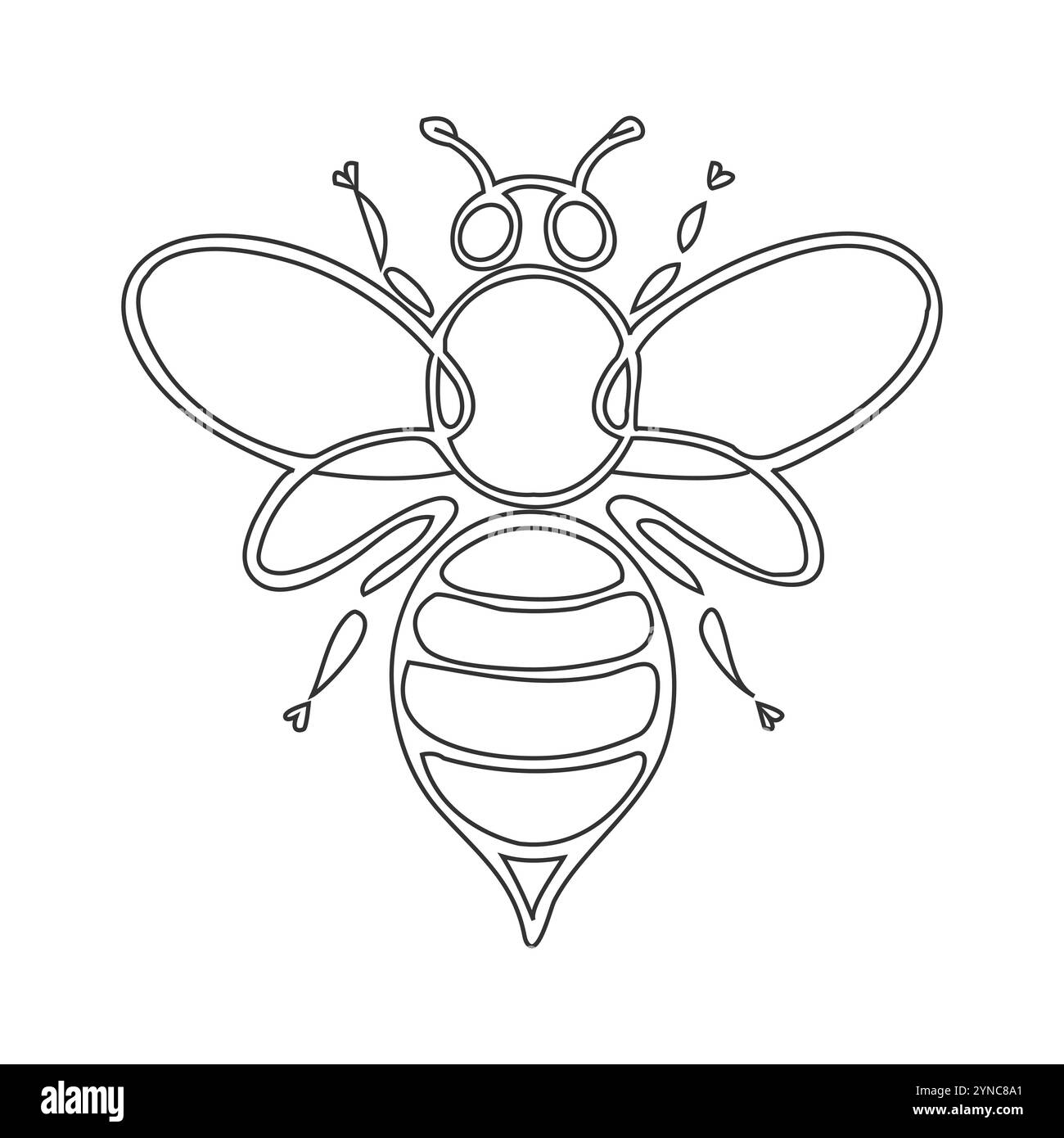 Bee icon vector illustration. Bee symbol isolated on white background ...
