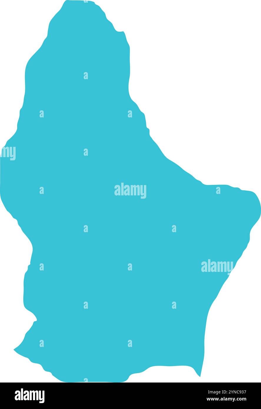 Luxembourg MAP in Blue, Country Map, Luxembourg, Border Map, Border ...