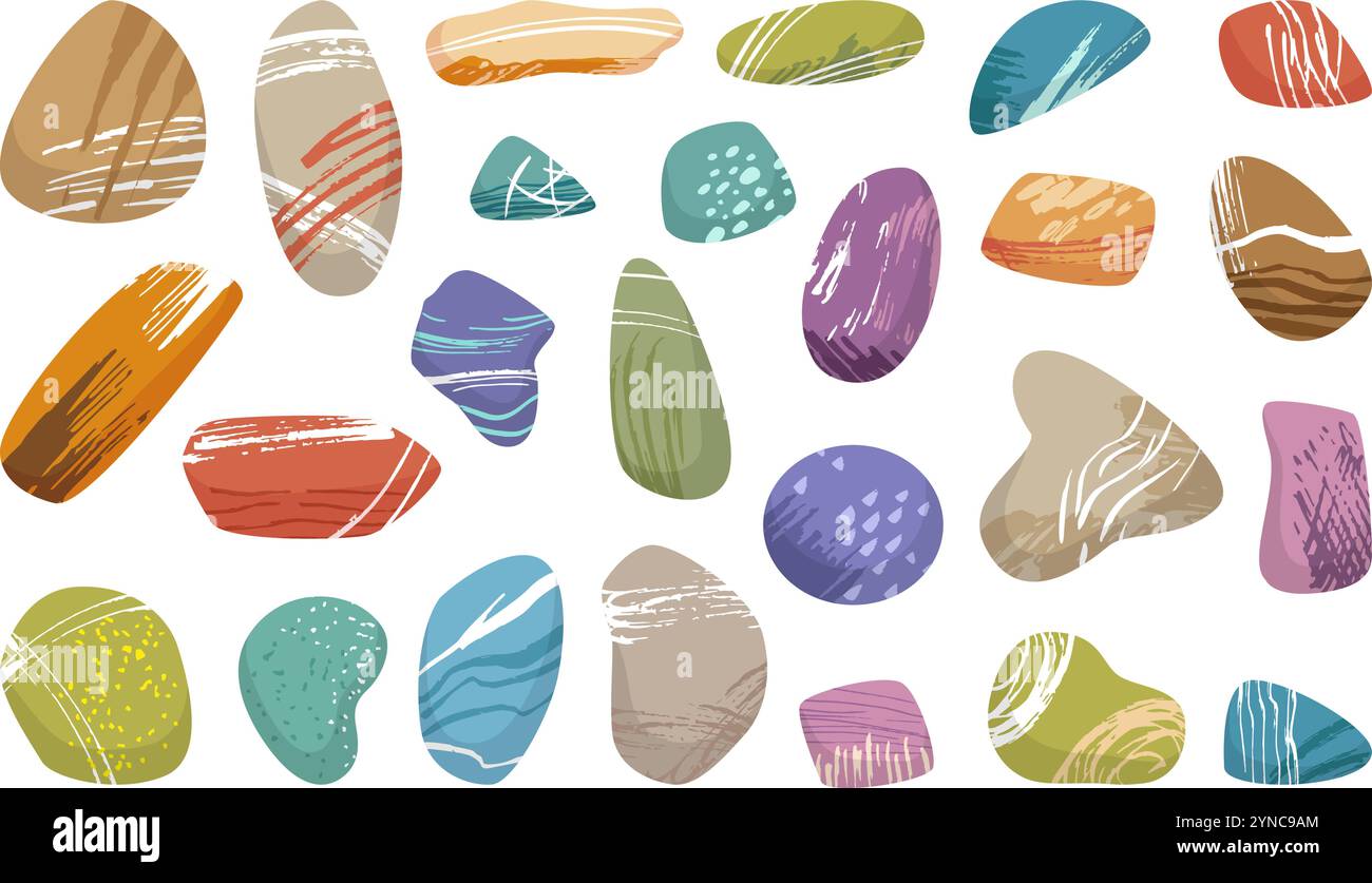 Underwater smooth stones. Textured stone, tiny giant pebbles decorative ...