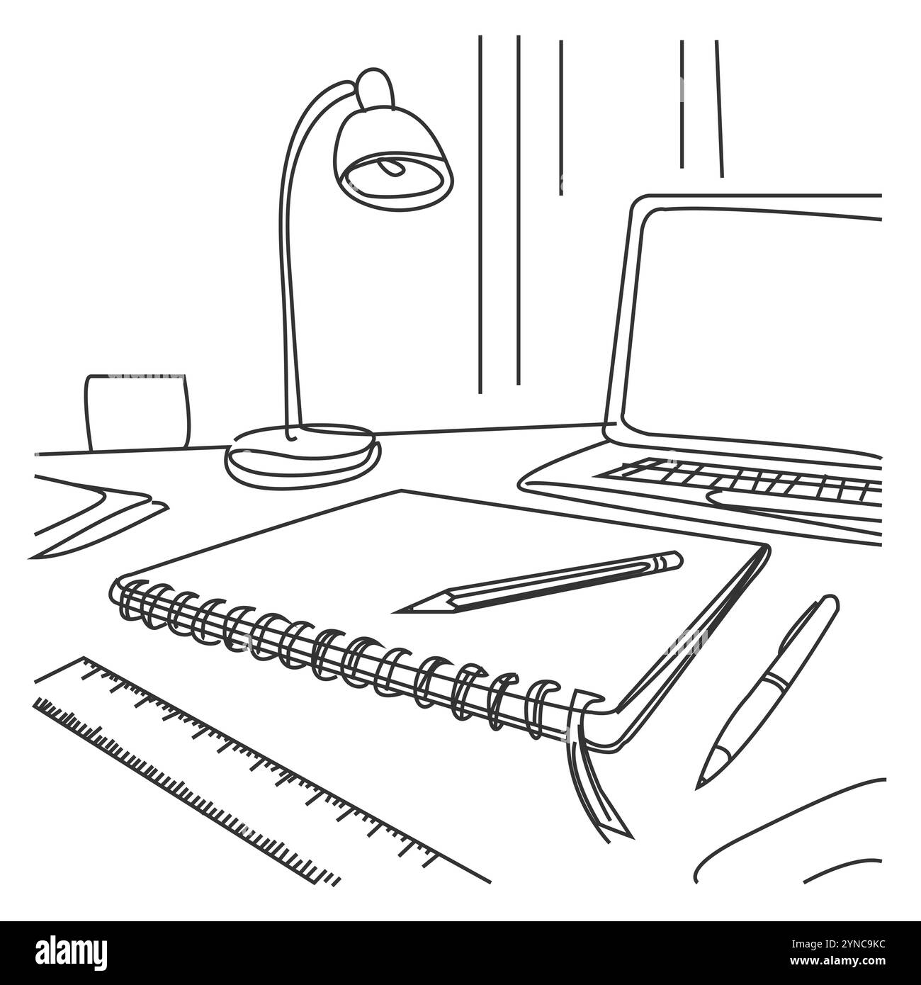How To Draw A Desk And Chair