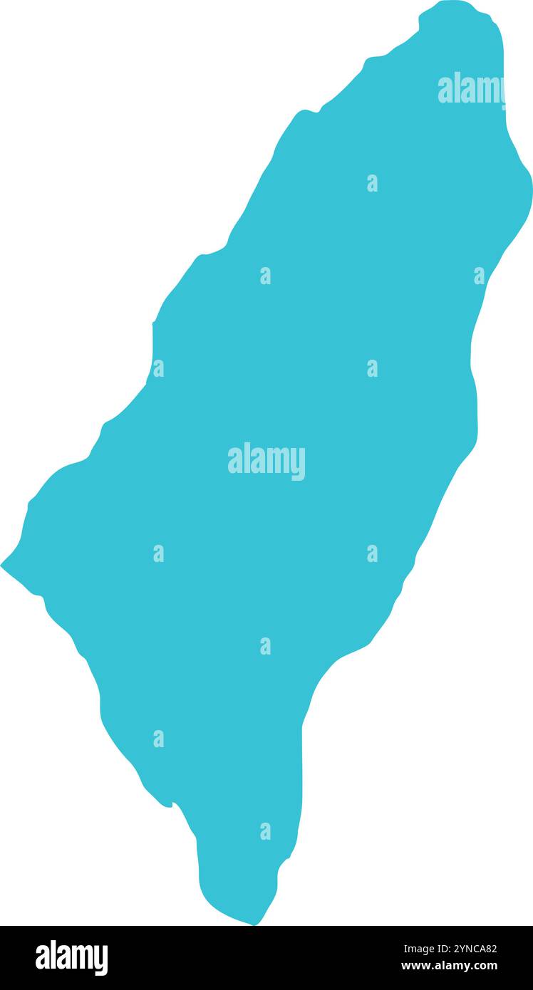 Taiwan MAP in Blue, Country Map, Taiwan, Border Map, Border line of ...