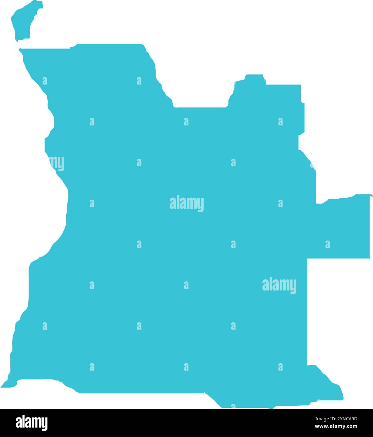 Angola MAP in Blue, Country Map, Angola, Border Map, Border line of Angola, Geographic Map Stock ...