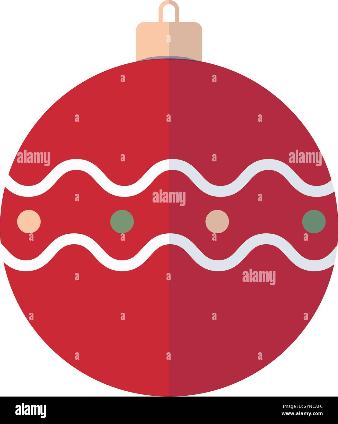 Christmas decorative bauble with polka dots. Modern geometric Christmas ...