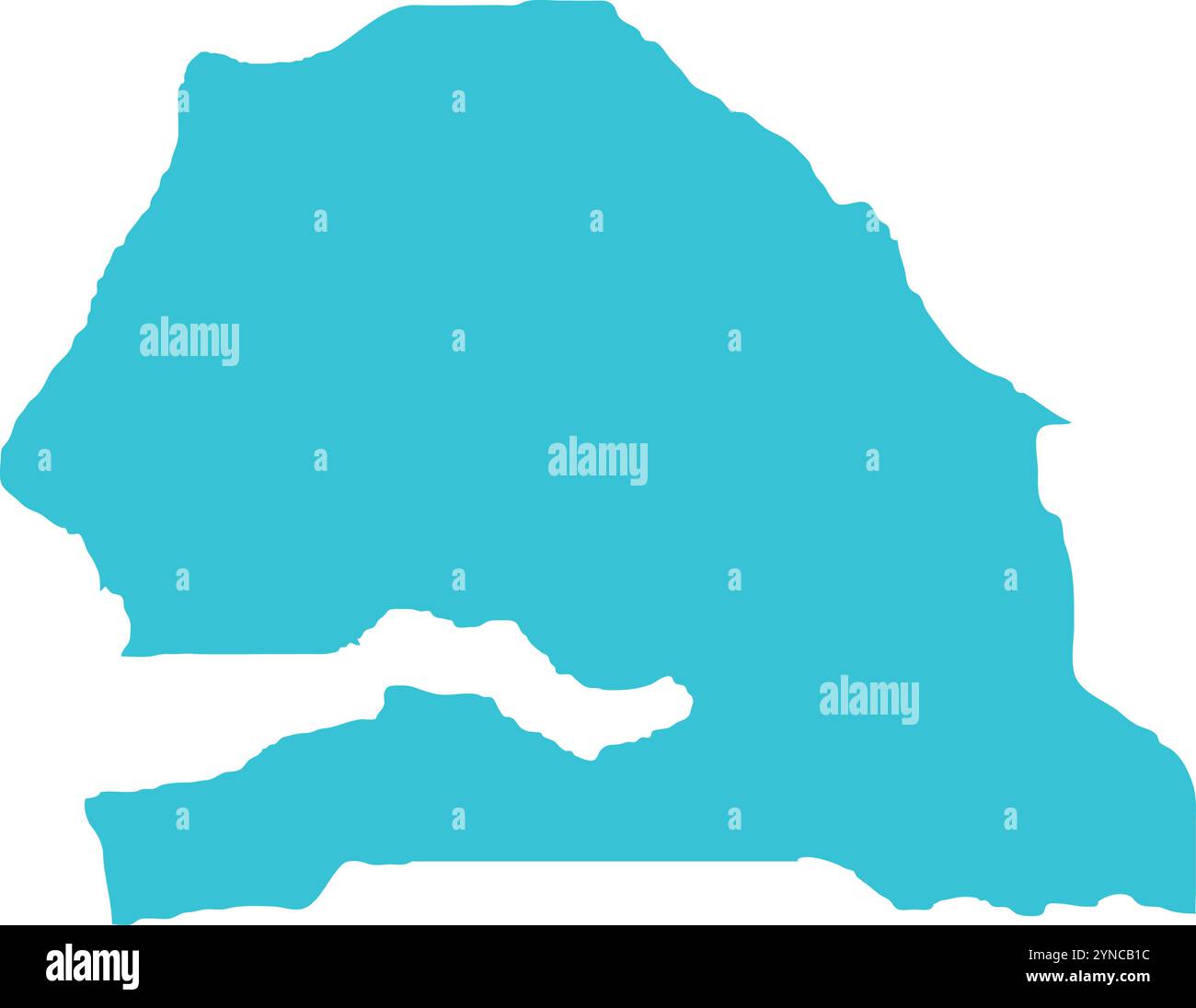 Senegal MAP in Blue, Country Map, Senegal, Border Map, Border line of Senegal, Geographic Map ...